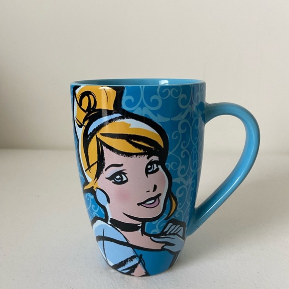 Disney | Kitchen | Disney Cinderella Handle Mug Glass Coffee Tea ...